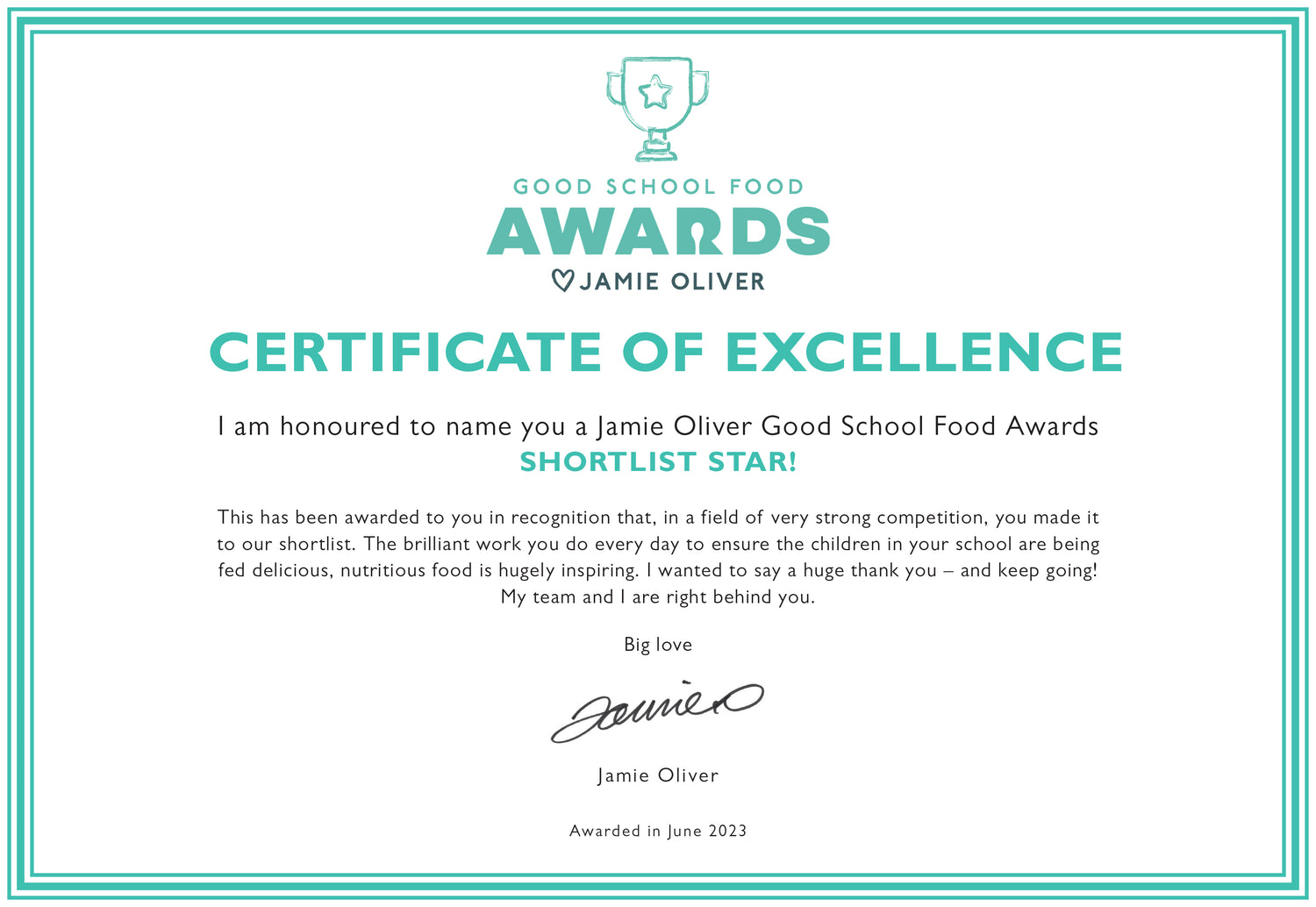 Good School Food Award – Rhyl Kitchen Classroom